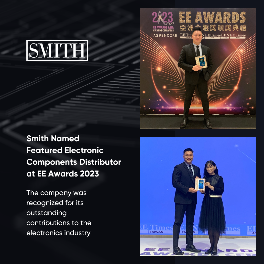 Smith Named Featured Electronic Components Distributor at EE Awards 2023 - Smith